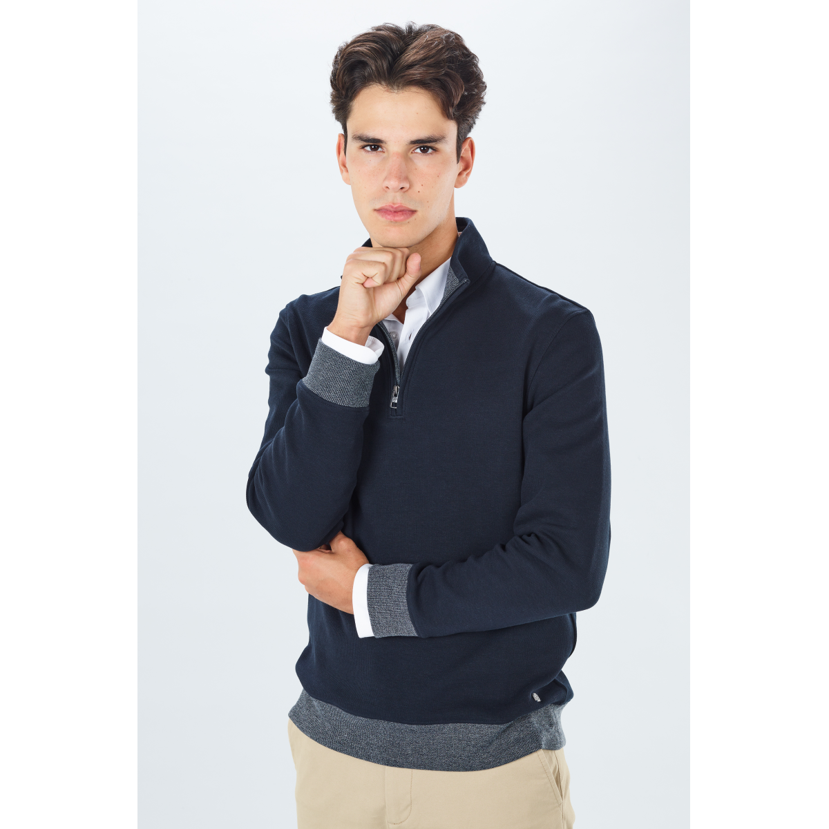 Polo manga comprida com fecho - 1538067HF15003_009 | Giovanni Galli