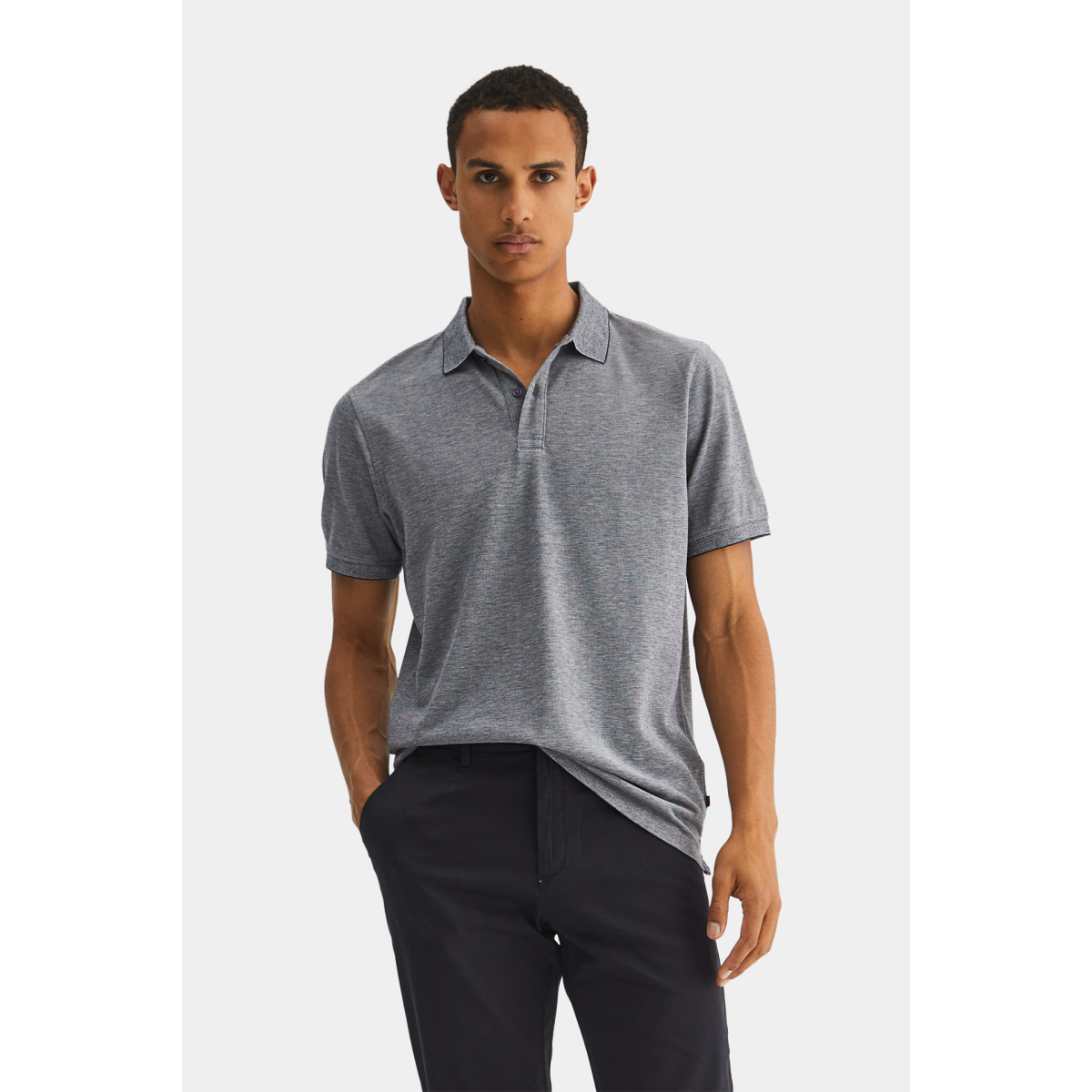 Polo piqué bicolor regular fit - W000051_599 | Giovanni Galli