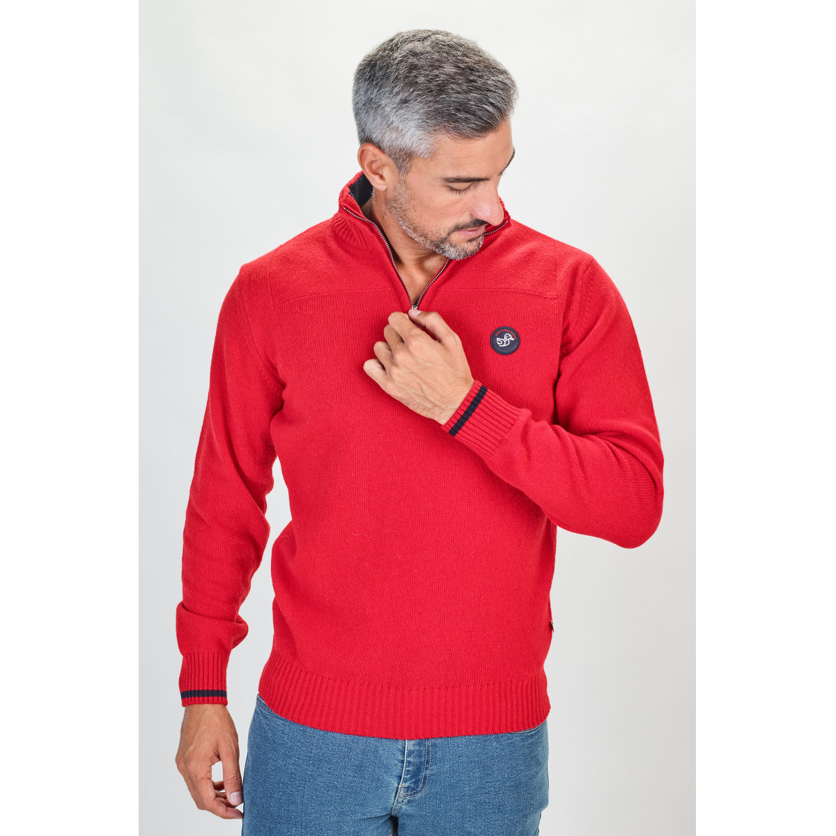 Polo manga comprida com fecho - 1425663H806001_060 | Giovanni Galli