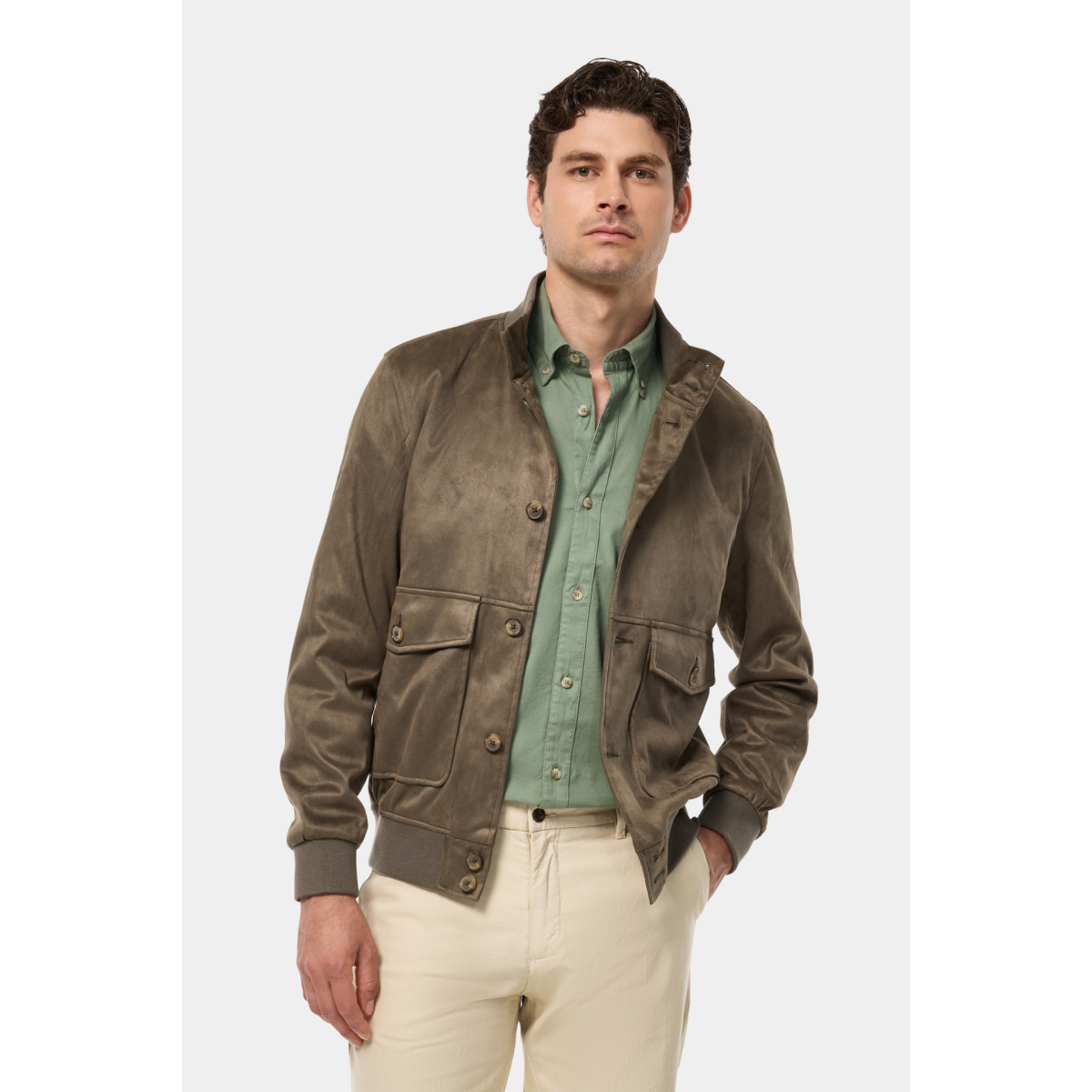 Parka regular fit com gola alta - W000972_658 | Giovanni Galli