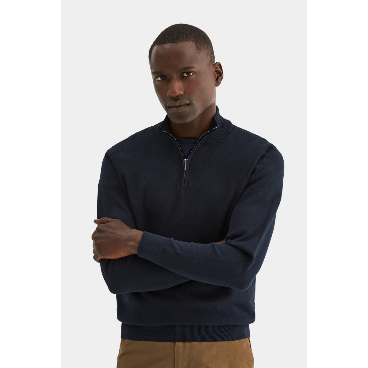 Camisola de algodão com fecho - W000031_599 - Giovanni Galli