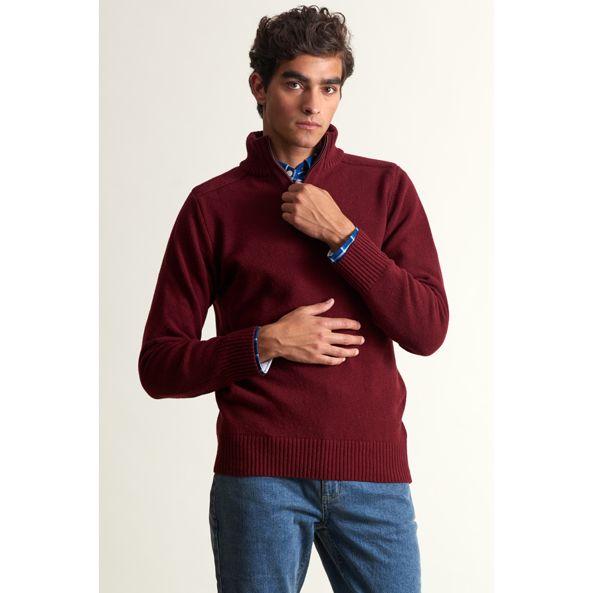 Polo manga comprida com fecho - 1325661H806003_050 | Giovanni Galli