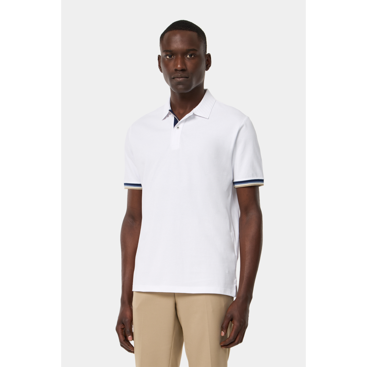 Polo piqué regular fit em algodão - W000368_001 - Giovanni Galli
