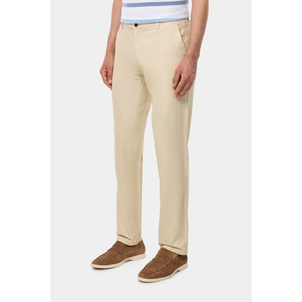 Calças chino regular fit em algodão - W000444_010 | Giovanni Galli