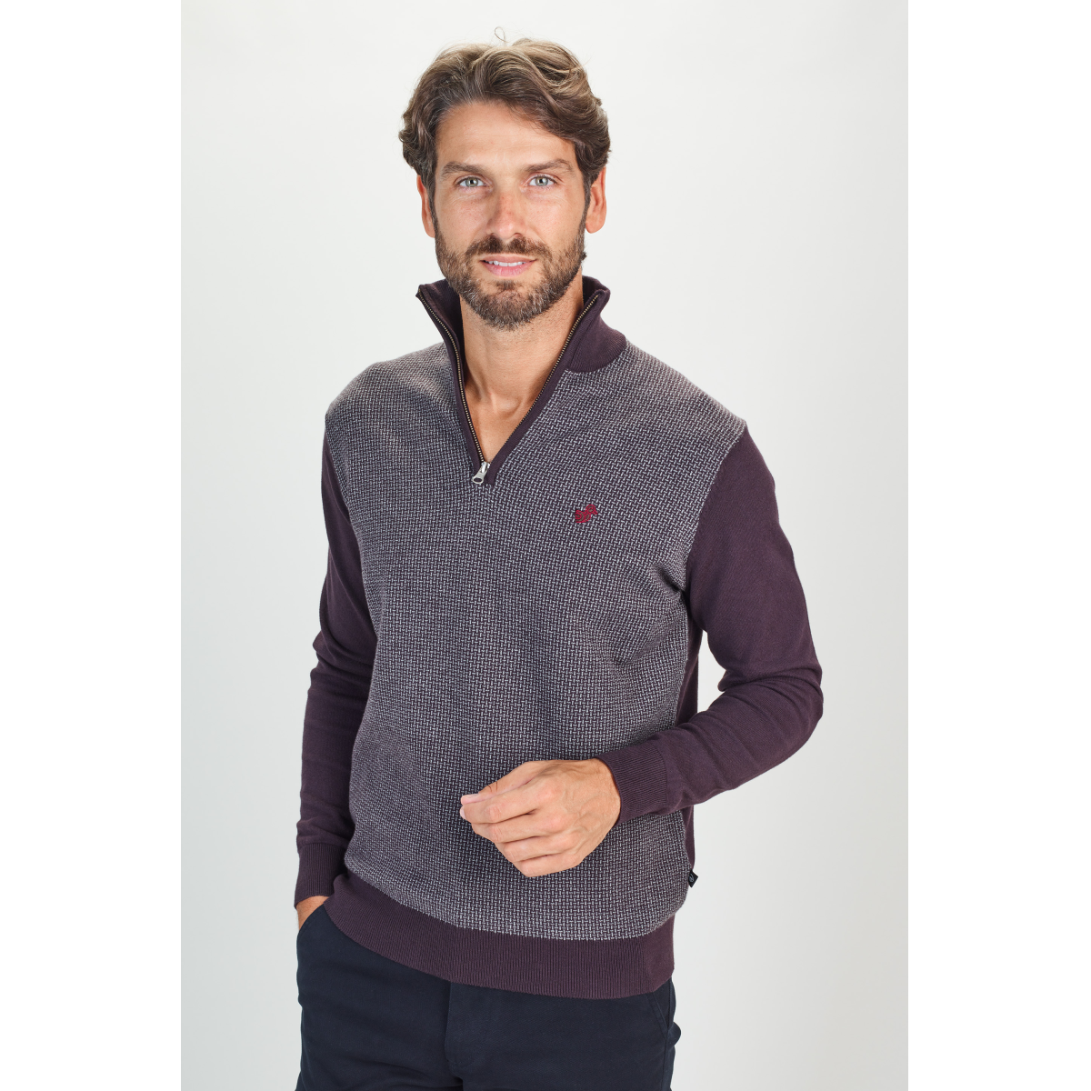 Polo manga comprida com fecho - 1344765H806002_839 | Giovanni Galli